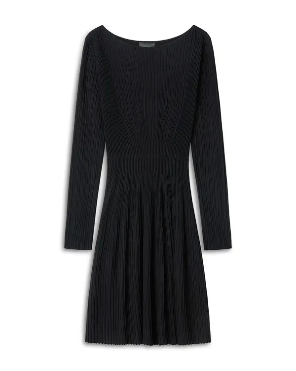 Emporio Armani Rib Knit Flared Dress
