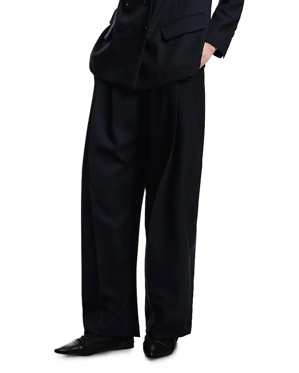 Emporio Armani Pleated Wool Trousers