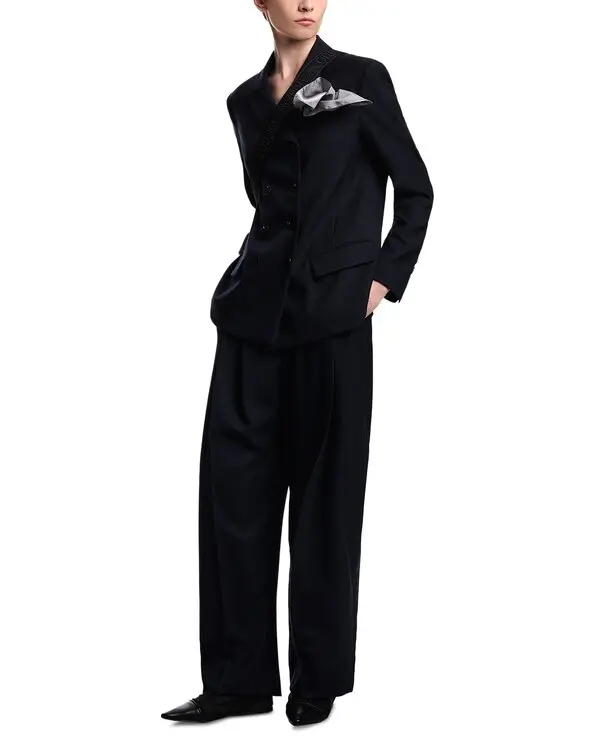 Emporio Armani Pleated Wool Trousers