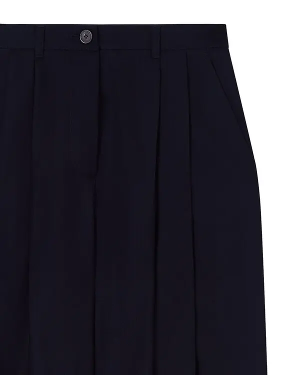Emporio Armani Pleated Wool Trousers