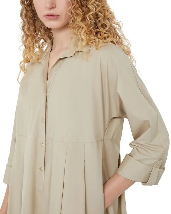 Max Mara Wkdseggio" Flared Cotton Dress - Sand