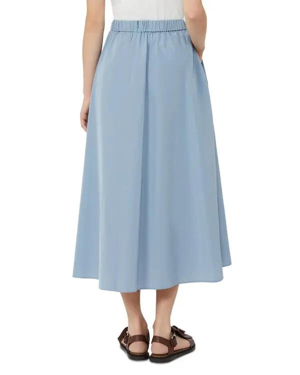 Max Mara Taffeta Midi Skirt - Light Blue