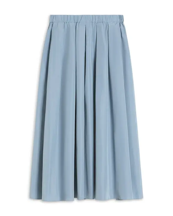 Max Mara Taffeta Midi Skirt - Light Blue