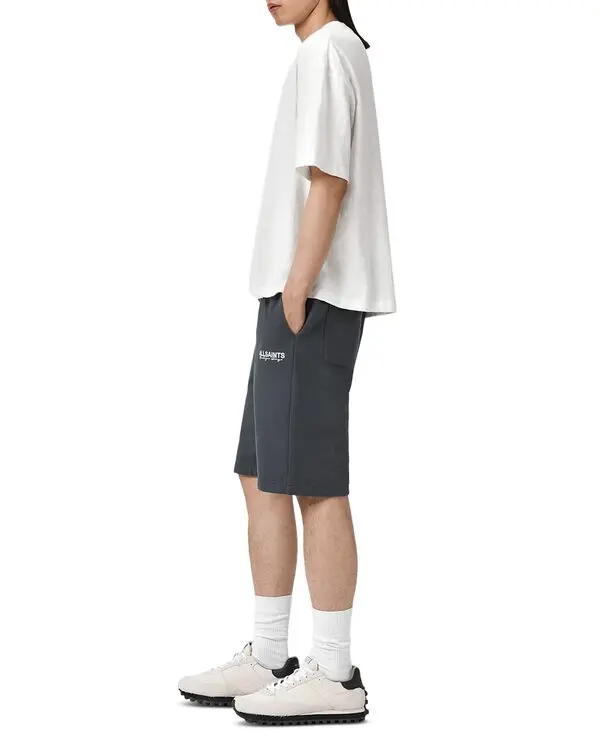 ALLSAINTS Regular Fit 8.7" Drawstring Sweat Shorts - Washed Black