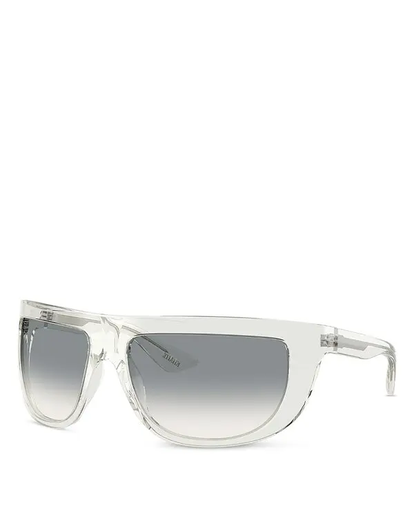 Oliver Spencer Wraparound Sunglasses, 65mm - Gery Gradient