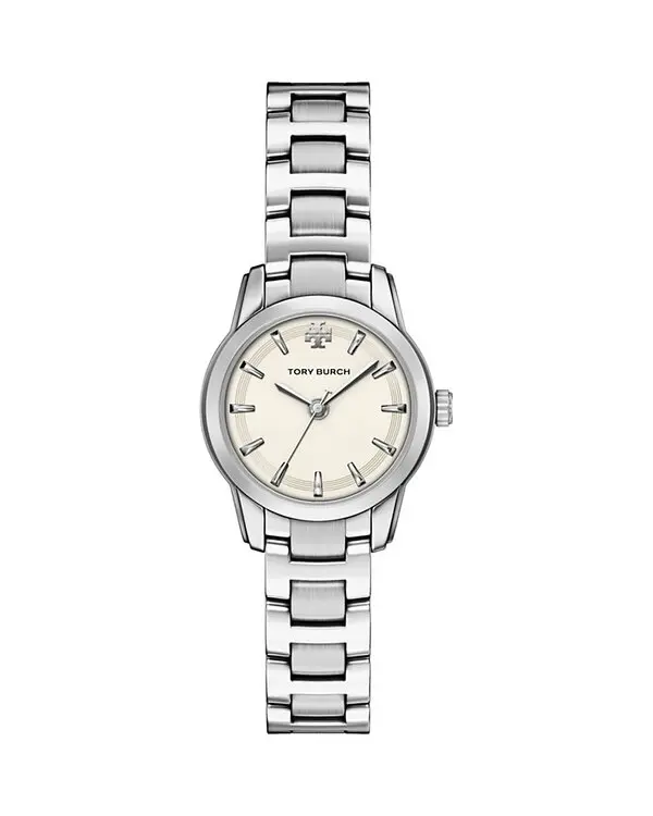 Tory Burch Small Miller Watch, 28mm - Cream/silver