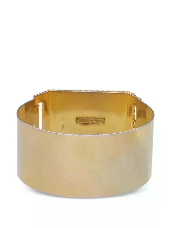 ENRICO COVERI VINTAGE Logo Embellished Cuff Bracelet