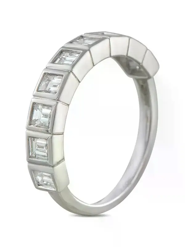 LB EXCLUSIVE Square-cut Diamond Band Ring