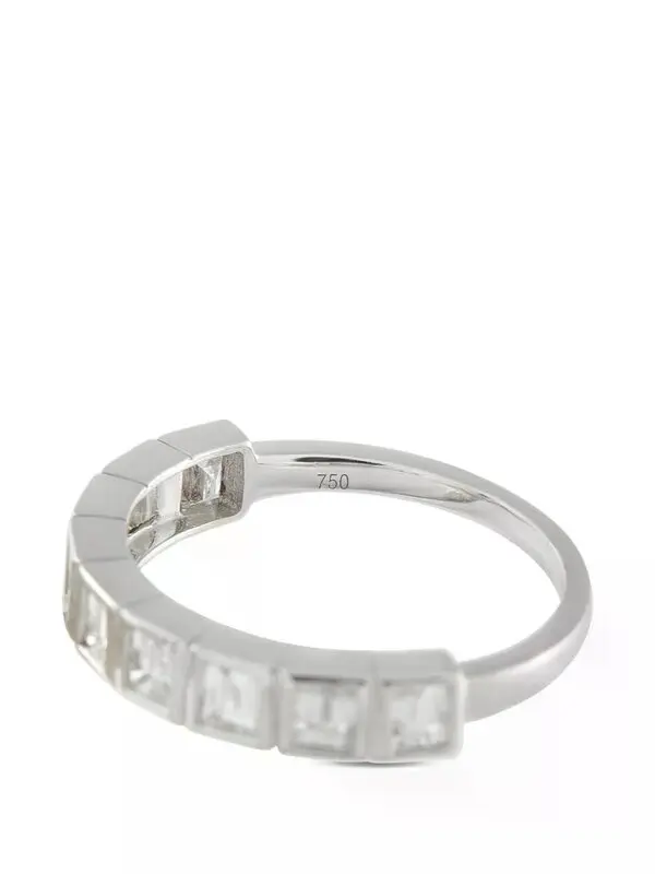 LB EXCLUSIVE Square-cut Diamond Band Ring