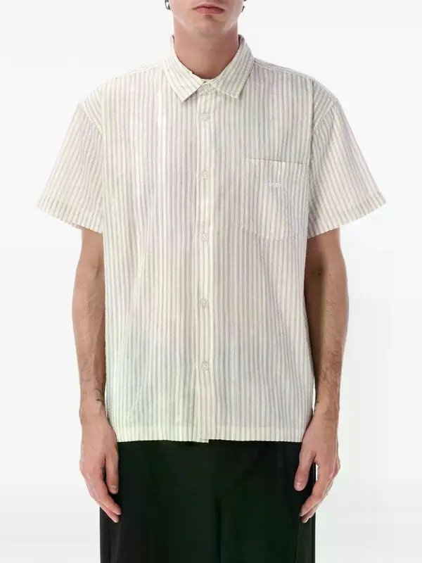 Obey Alan Striped Chest-pocket Shirt