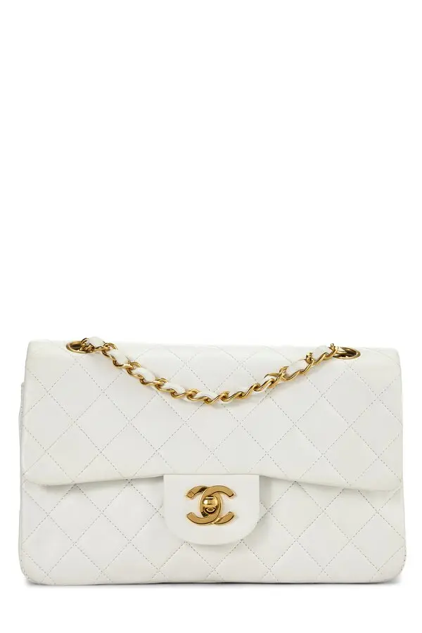 Chanel Lambskin Classic Double Flap Bag - White