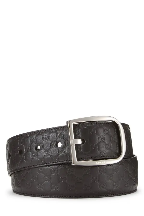 Gucci Microssima Leather Belt - Brown
