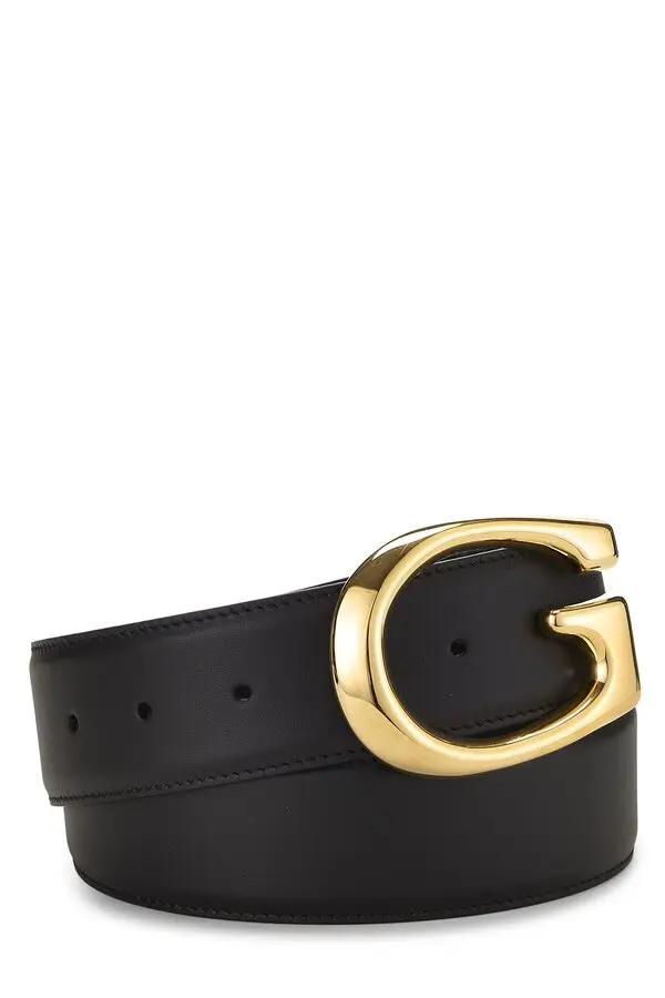 Gucci G Buckle Belt 80 - Black