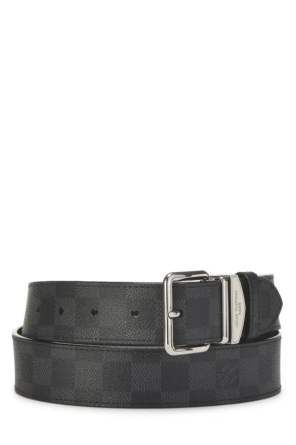 LOUIS VUITTON Damier Graphite Sydney Ceinture 95 - Black