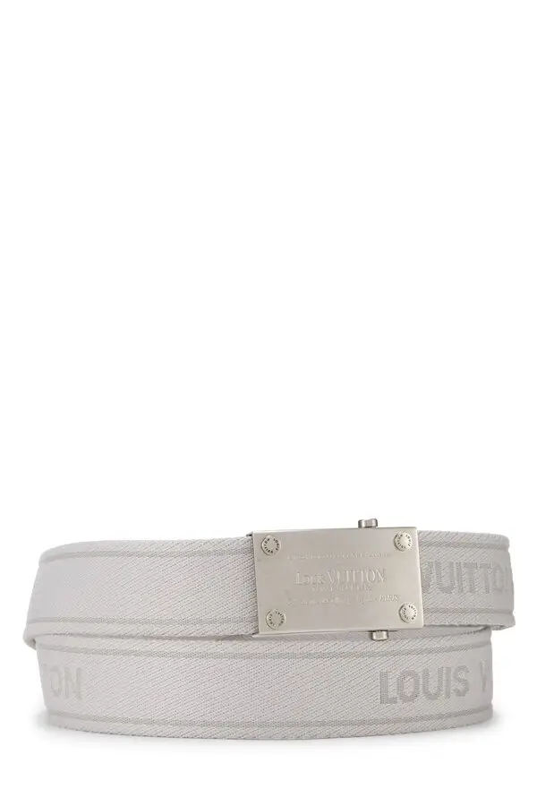LOUIS VUITTON Canvas Bengal Belt 100 - Grey
