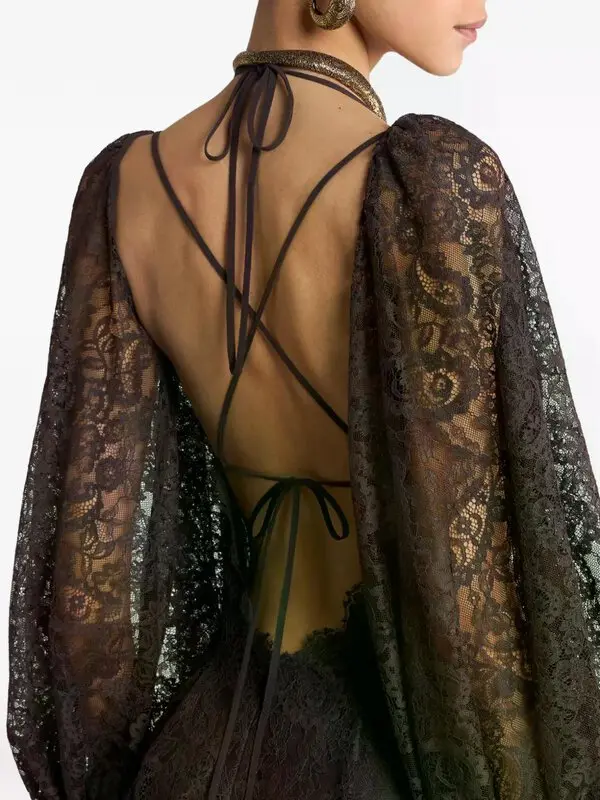 Etro Paisley Motif Long Lace Dress