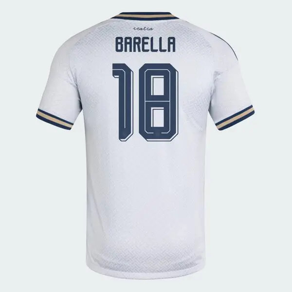 Adidas Italy 26 Away Authentic Barella Jersey - Aeroblue / Soccr-ity-2wa