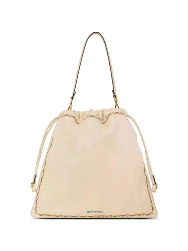 Etro Kalispera Embroidery Drawstring Shoulder Bag