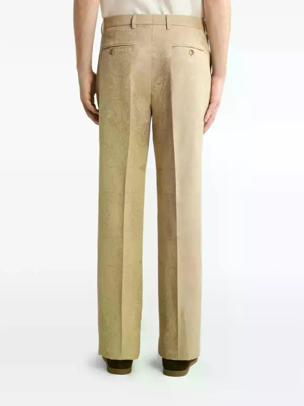Etro Jacquard Floral Trousers