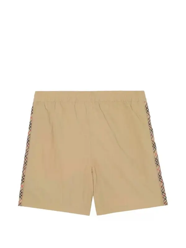 Burberry Check Trim Swim Shorts - Neutrals