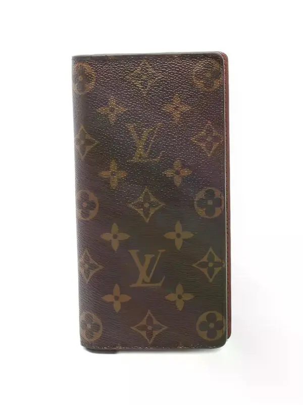 LOUIS VUITTON 2016 Portefeuille Brazza Monogram Bi-fold Long Wallet - Brown