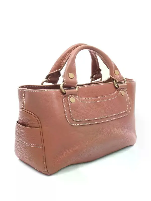 Celine 2000s Boogie Leather Tote Bag - Brown