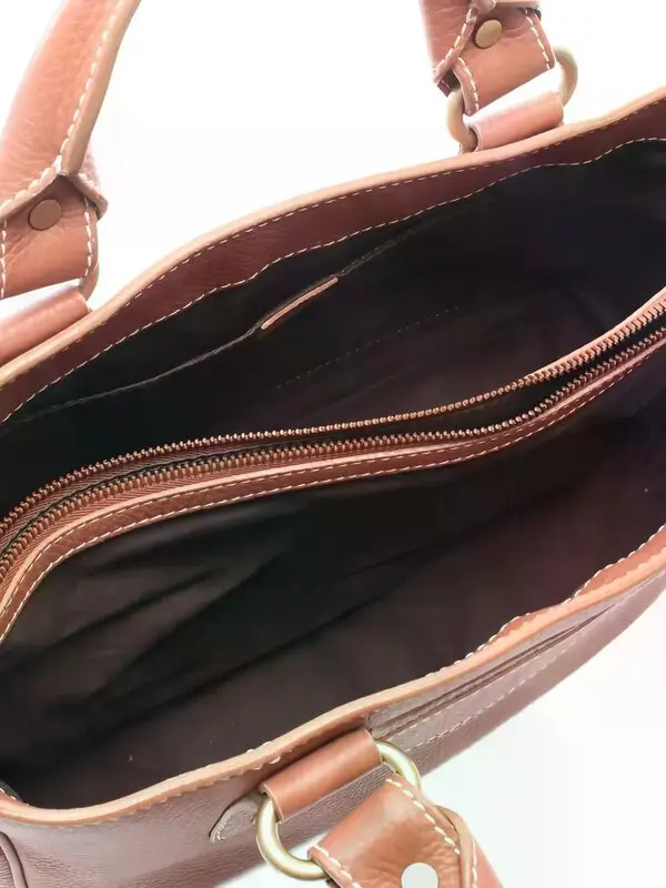 Celine 2000s Boogie Leather Tote Bag - Brown