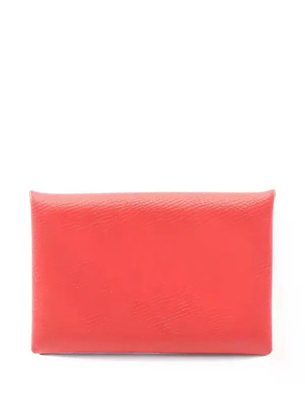 Hermès 2018 Calvi Verso Coin Purse - Red