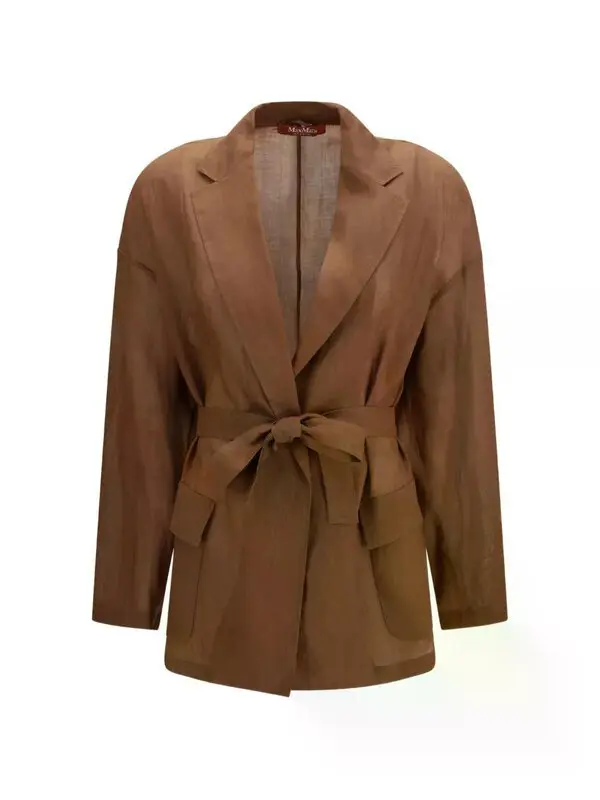 Max Mara Belted Jacket - Brown