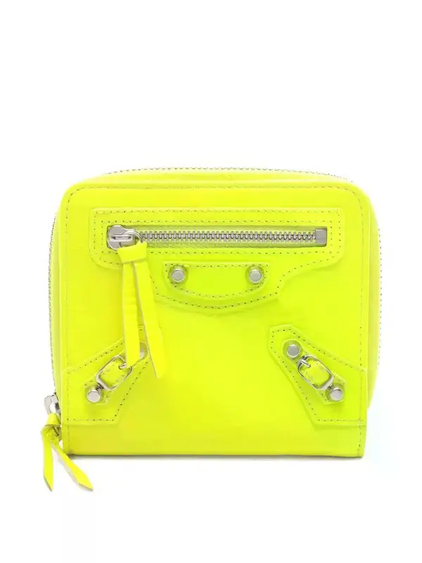 Balenciaga 2010s Classic Billfold Zip Around Wallet - Yellow