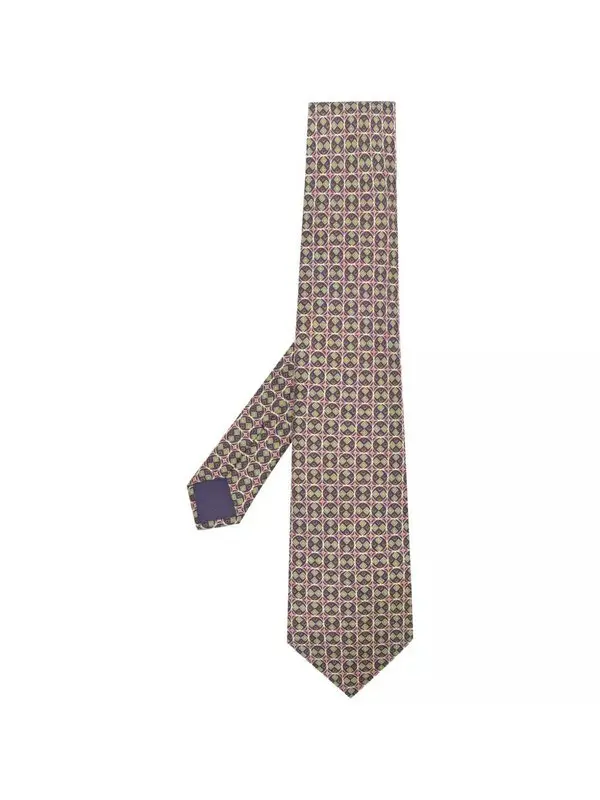 Hermès Patterned Neck Tie - Purple