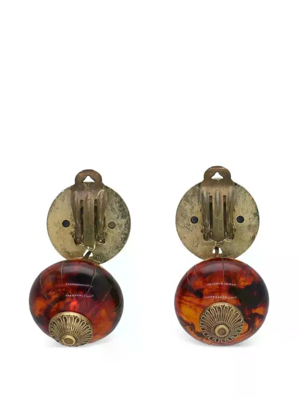 Vintage Engraved Clip-on Earrings