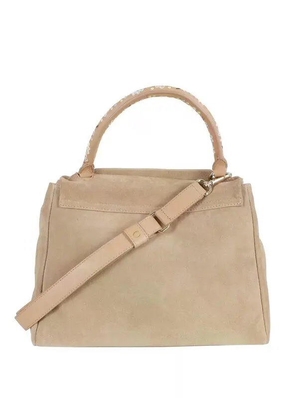 ORTIGNI Sveva Floral-handle Tote Bag - Neutrals
