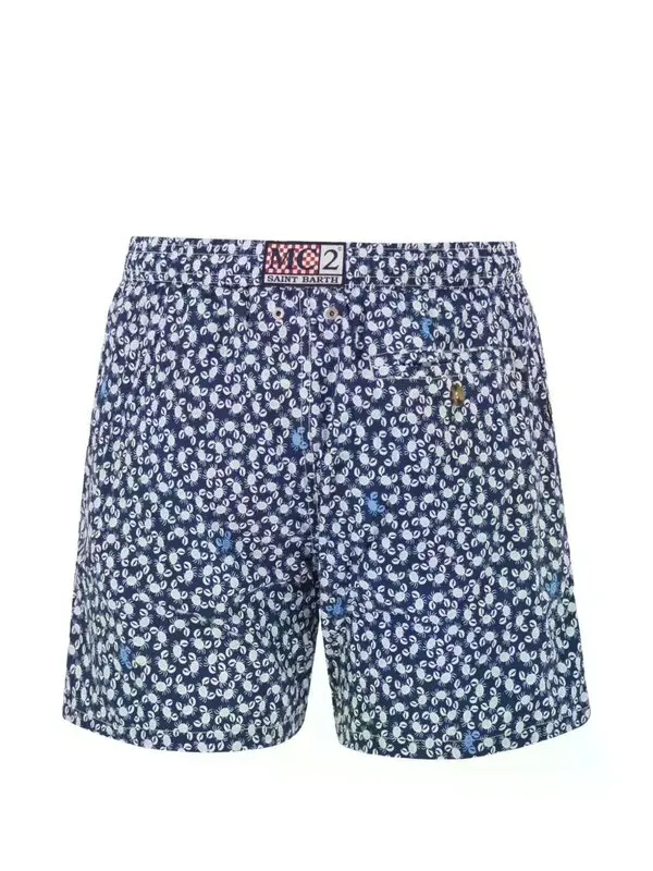 MC2 SAINT BARTH Micro-print Drawstring Swim Shorts