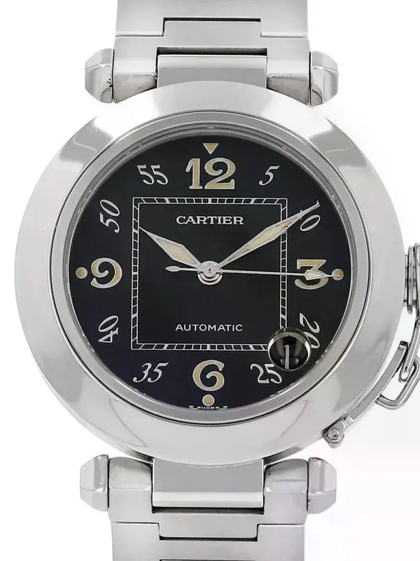 Cartier Pasha 35mm Automatic Stainless Steel Watch With Dial - Black
