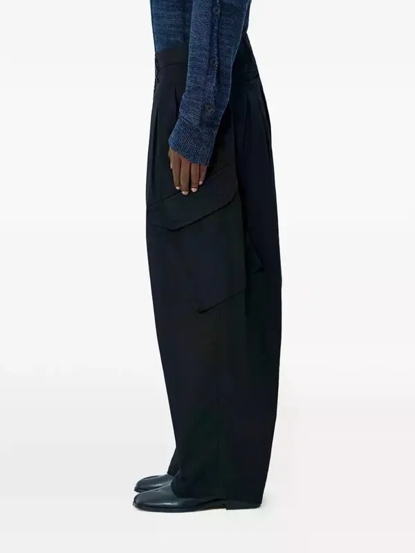 Yohji Yamamoto Belt-loop Pocket Trousers