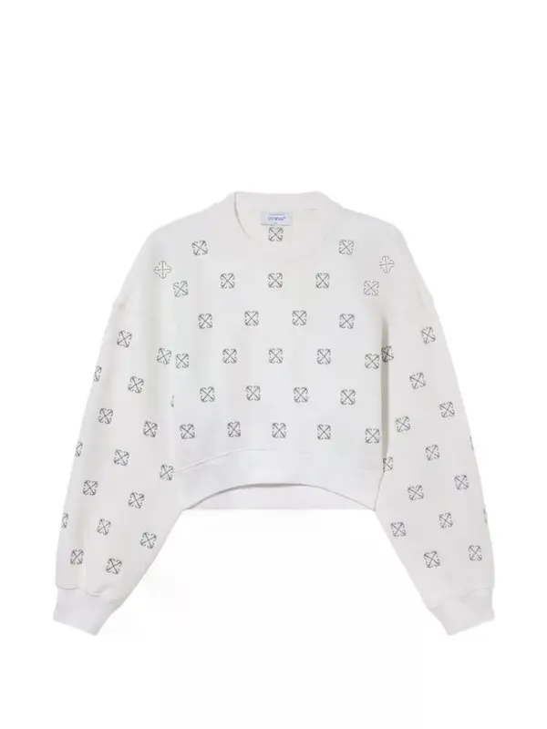 Off-White Lurex Little Arrows Sweatshirt - White