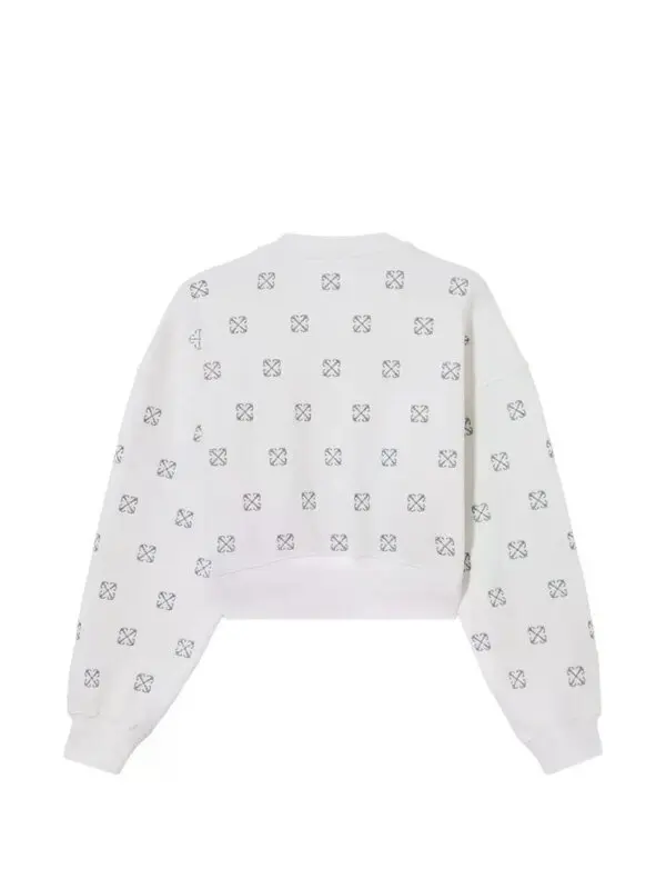 Off-White Lurex Little Arrows Sweatshirt - White