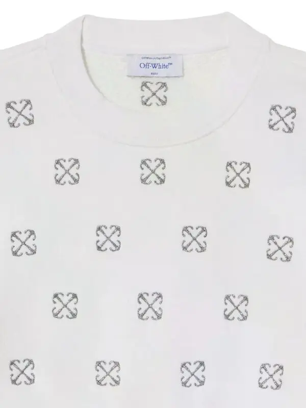 Off-White Lurex Little Arrows Sweatshirt - White