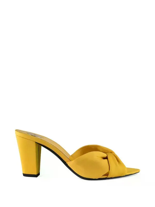 Saint Laurent Franciane Twisted Sandals - Yellow