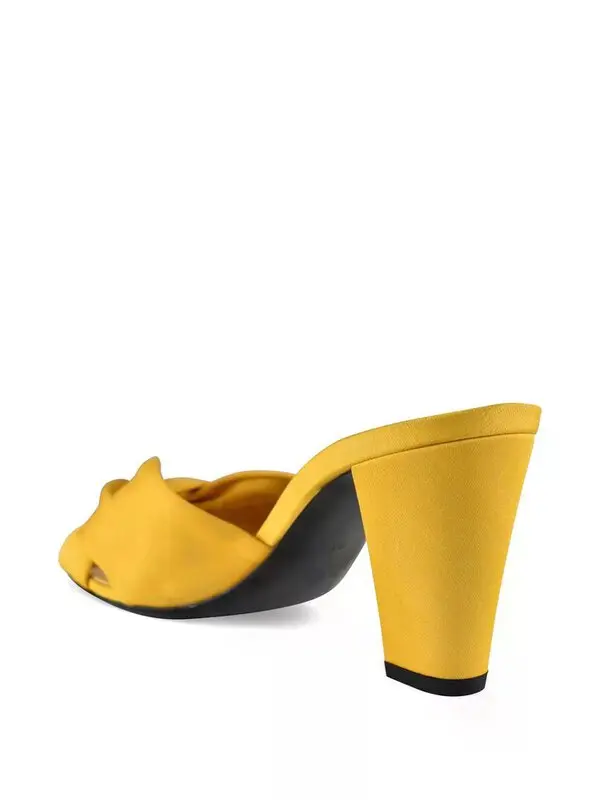 Saint Laurent Franciane Twisted Sandals - Yellow