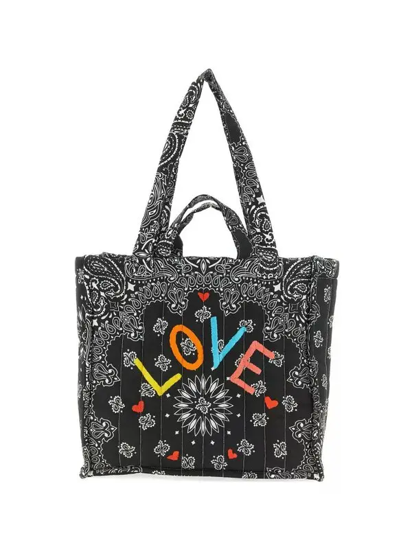 CALL IT BY YOUR NAME Quilted Bandana Print Tote Bag