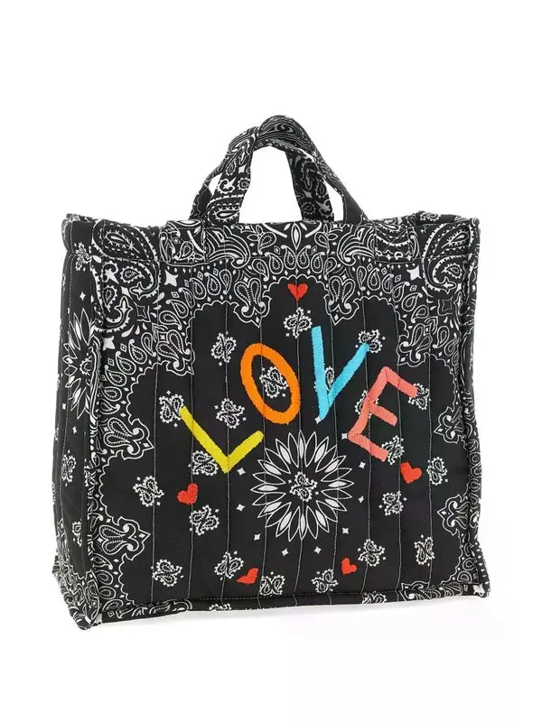 CALL IT BY YOUR NAME Quilted Bandana Print Tote Bag