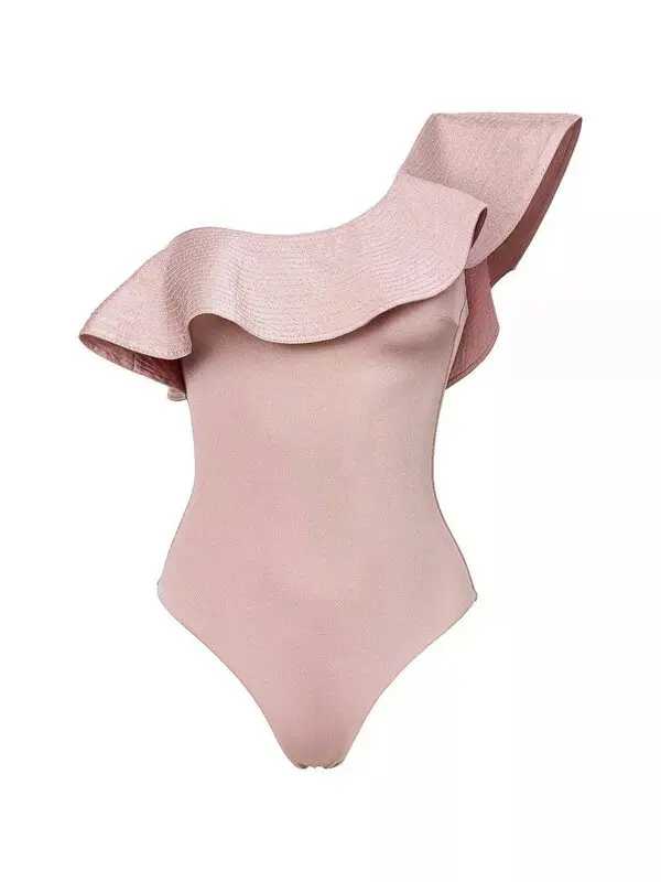 SOFIA ERHAN Grace Ruffled One-shoulder Swimsuit - Pink