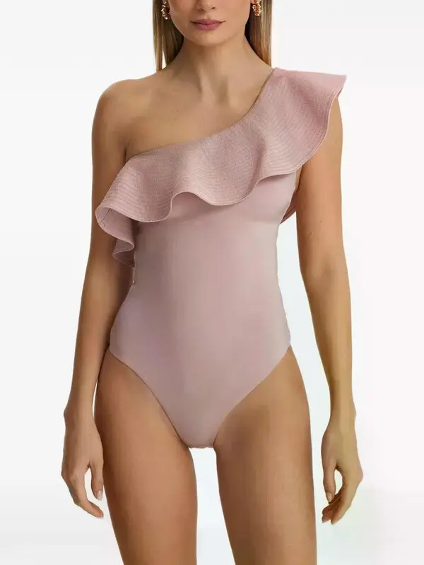 SOFIA ERHAN Grace Ruffled One-shoulder Swimsuit - Pink