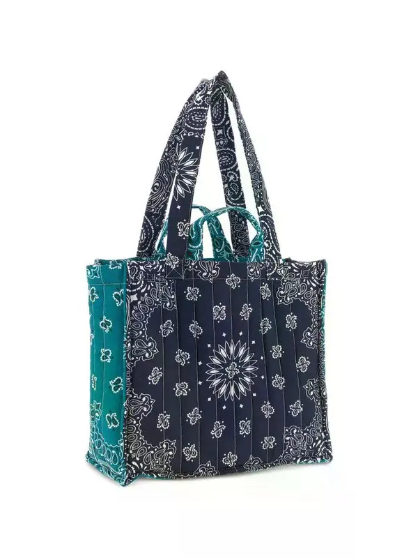 CALL IT BY YOUR NAME Quilted Padded Bandana Print Tote Bag