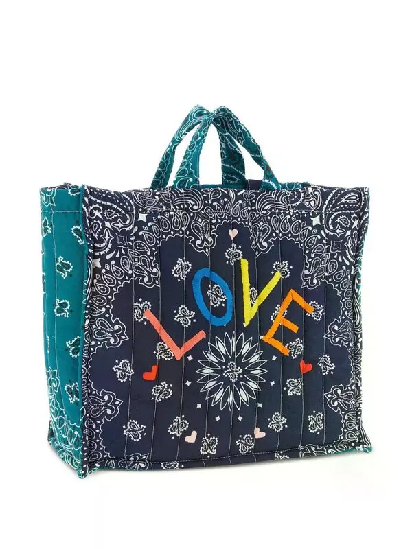 CALL IT BY YOUR NAME Quilted Padded Bandana Print Tote Bag