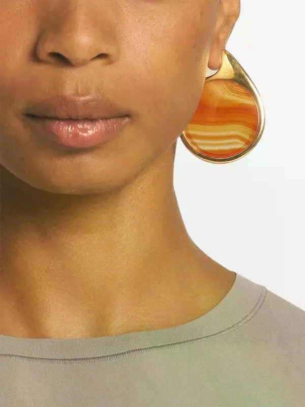 PANCONESI Dusk Agate Teardrop Earrings - Gold