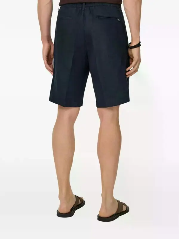 Boggi Milano Linen Drawcord Detail Shorts