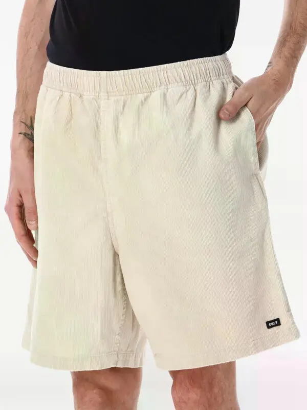 Obey Horizon Elasticated Shorts - Neutrals